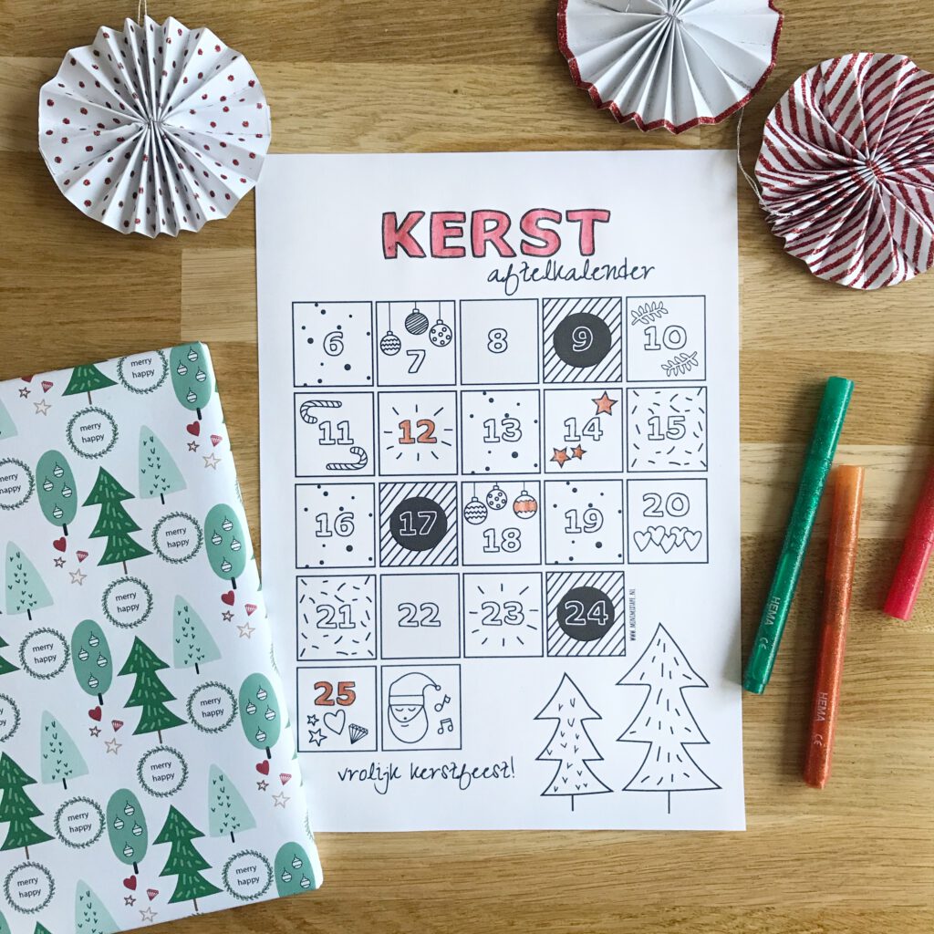 Easy diy: kerst raamtekening maken (met gratis printable sjabloon ...